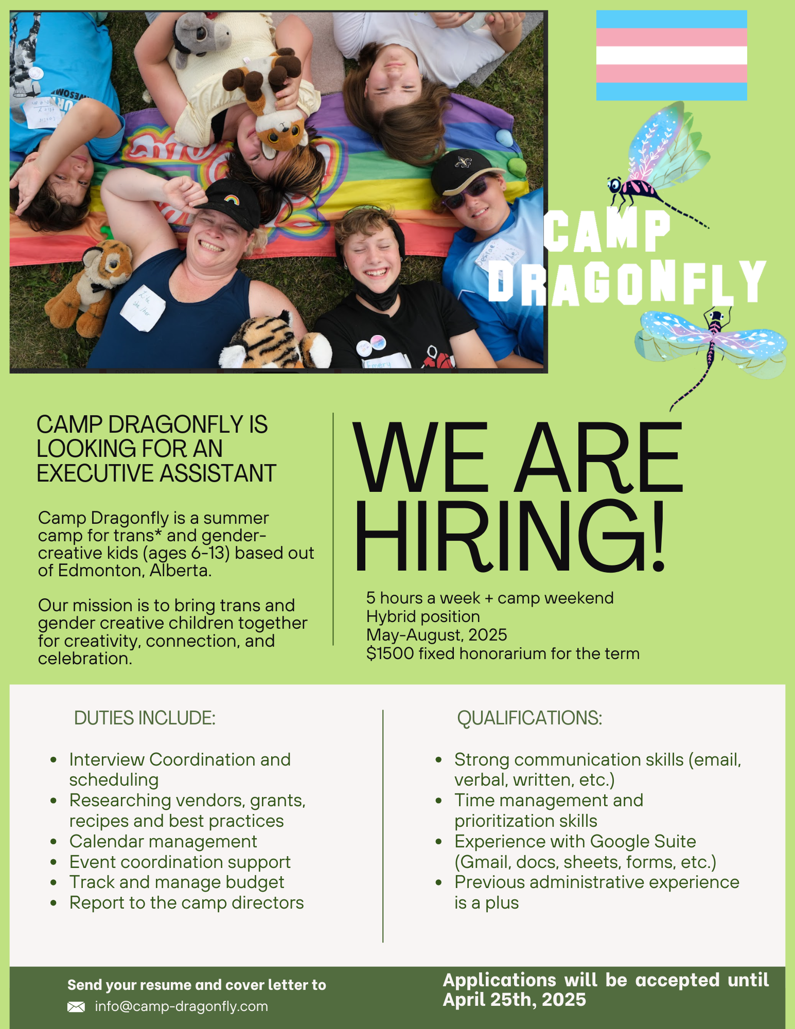 We're Hiring! - Camp Dragonfly